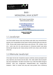 Bab 1. Pengenalan Javascript - Repository
